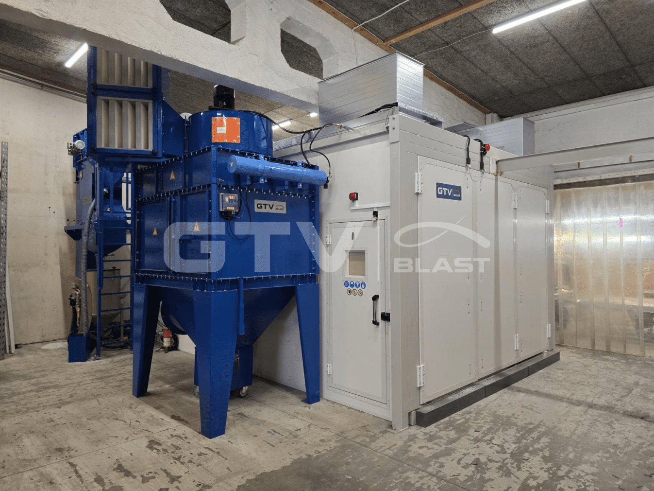 Shot blasting chamber in Latvia - GTV Blast
